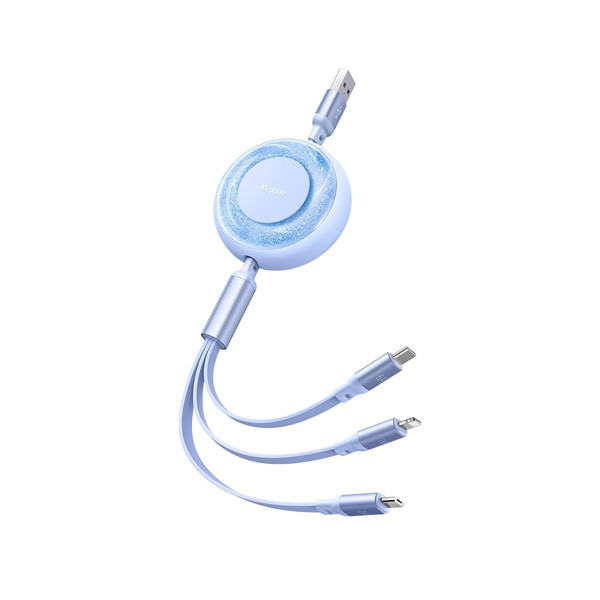 Mcdodo 3in1 Sparkling Series 66W Retractable Charging Cable 1.2m, Blue ...